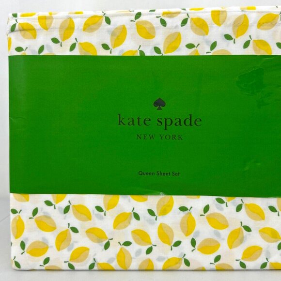 kate spade | Bedding | Kate Spade Yellow Lemons Full Size Cotton Sheet ...